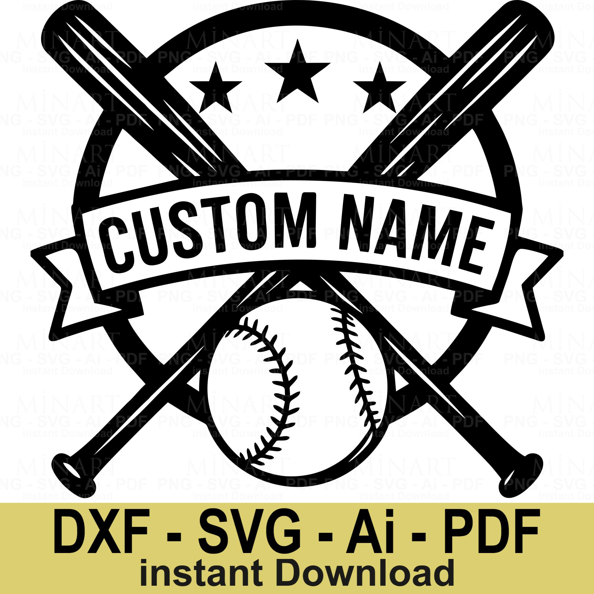 Custom Baseball Team Logo SVG, Editable Sports Design (digital Download ...