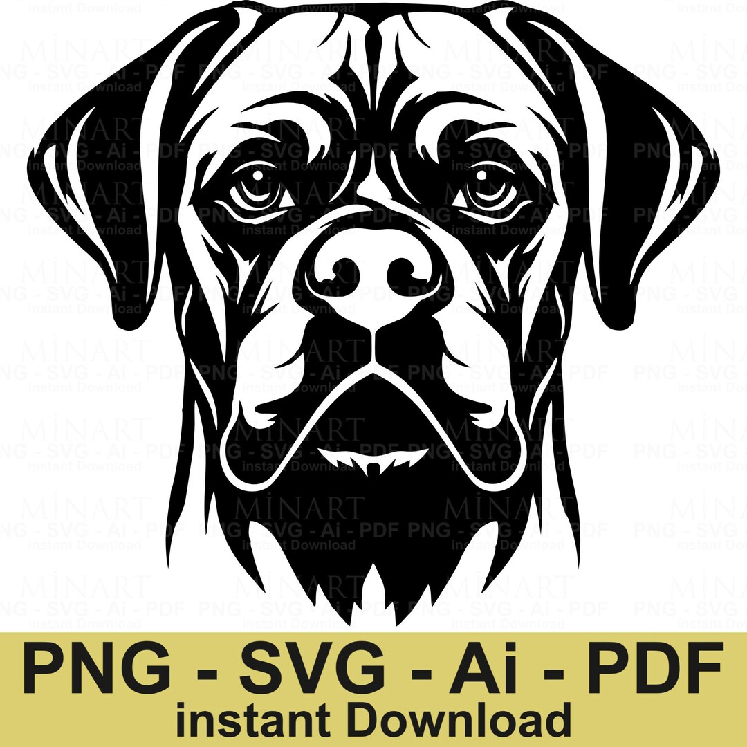 Boxer Dog Line Art SVG, Pet Clipart (digital Download) - Etsy