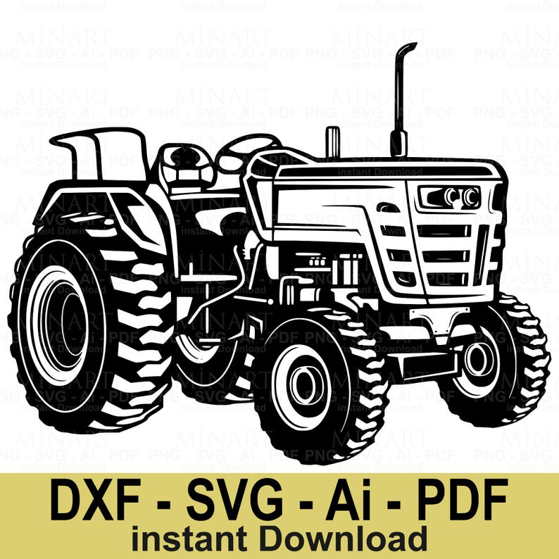 Vintage Farm Tractor Svg Dxf Png Pdf Digital Download for Cricut ...