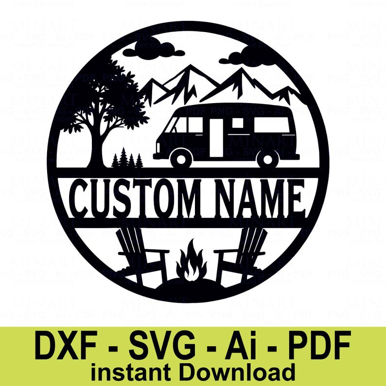 Camper Dxf, Ready for Laser Cut Template, Glowforce or Cricut File ...