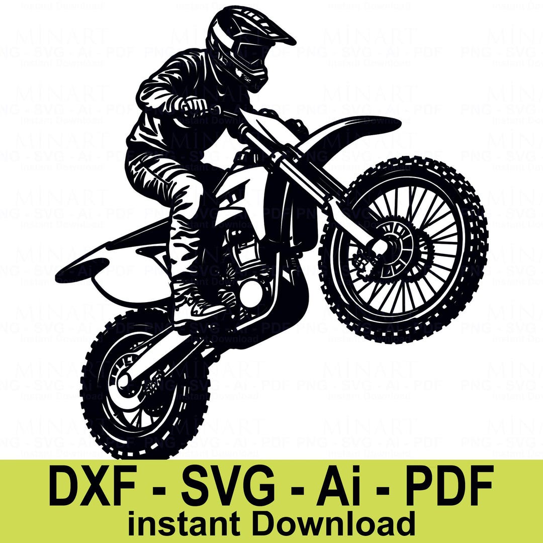 Motocross Dxf, Ready for Laser Cut Template, Glowforce or Cricut File ...