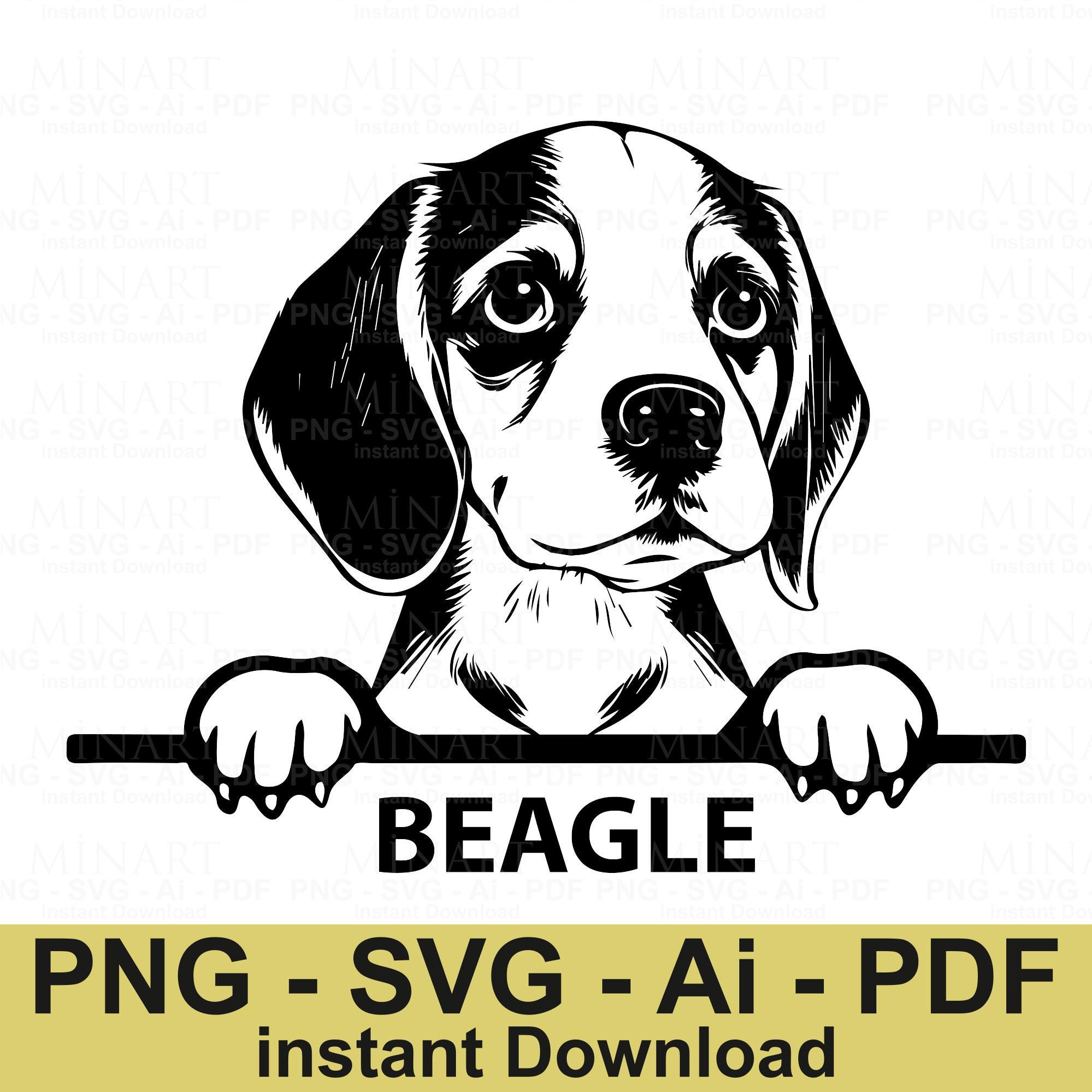 Beagle Puppy Svg, Dog Clipart Digital Download, Pet Lover Vector File ...