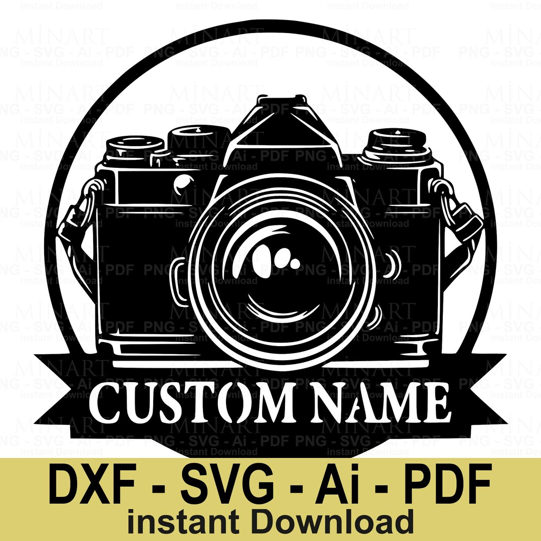 Custom Camera Laser Cut File, Personalized Photography Art (digital ...
