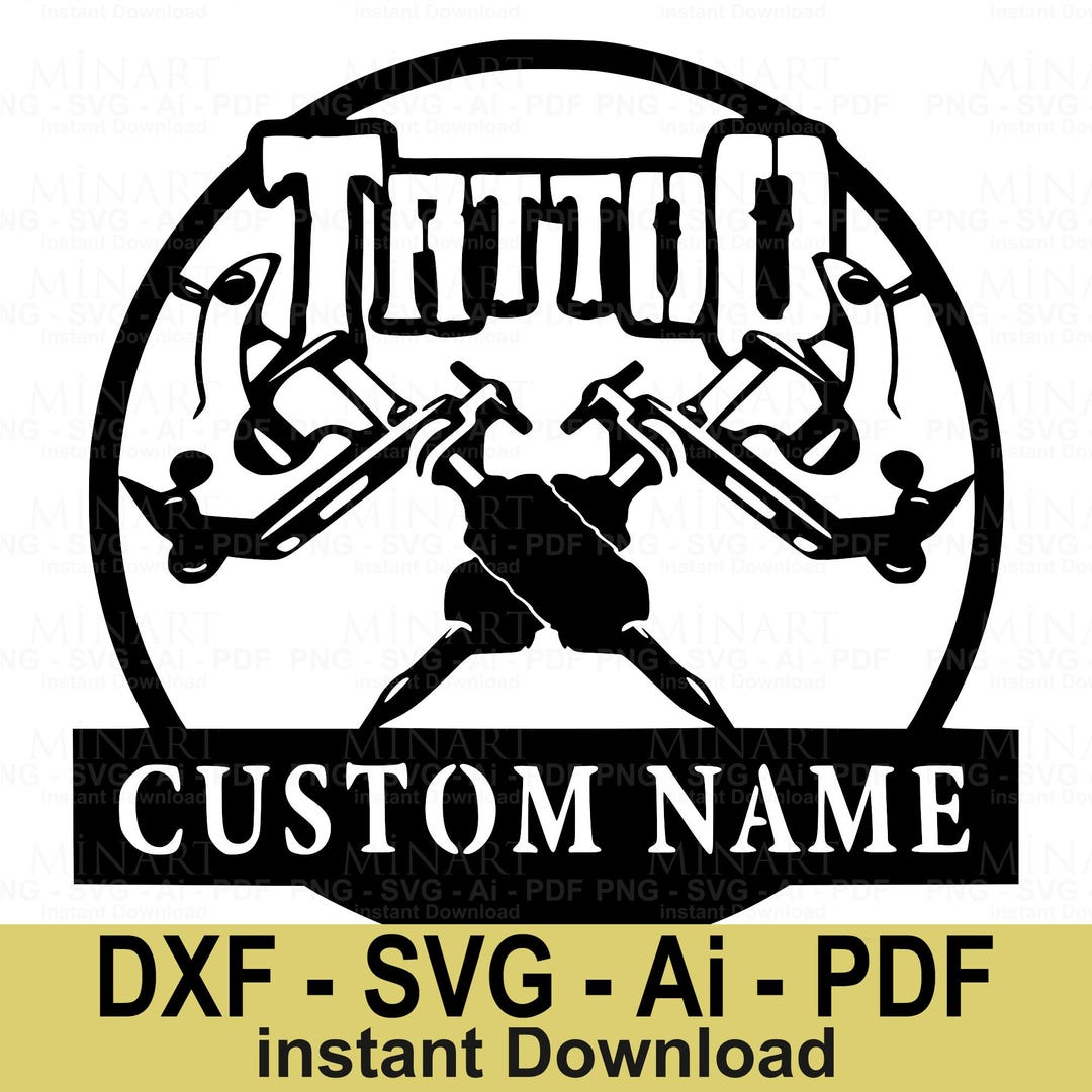 Custom Tattoo Studio Sign, Laser Cut File (digital Download) - Etsy