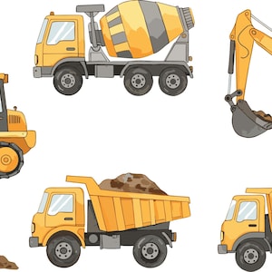 Construction Vehicles Png , Watercolor Clipart , Bulldozer , Cement ...