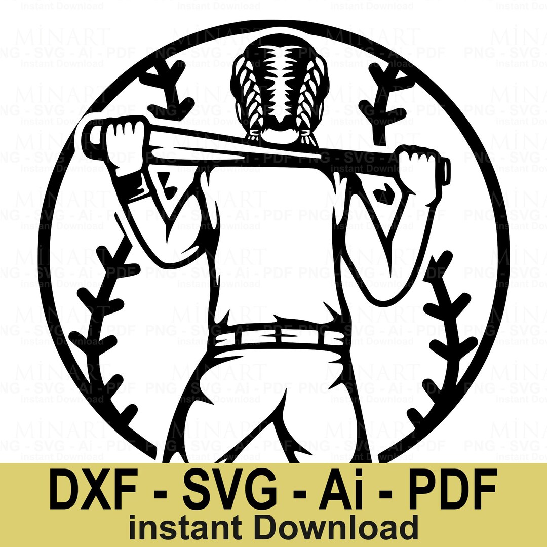 Softball Player Svg, Female Athlete Batter Digital Design, Sports Girl ...