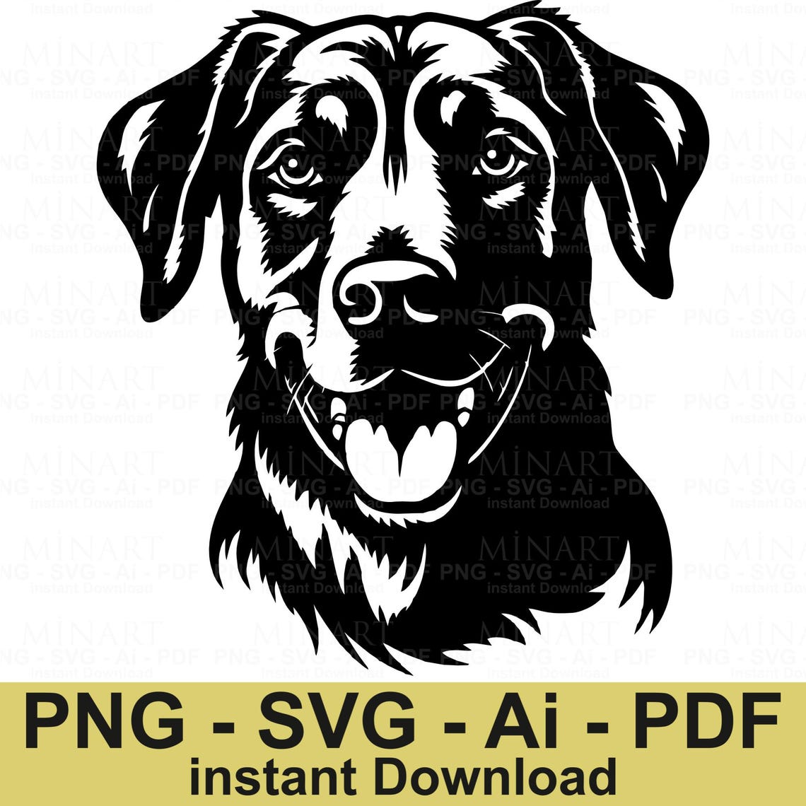 Labrador Retriever Dog SVG PNG Ai PDF Vector Design, Happy Labrador ...
