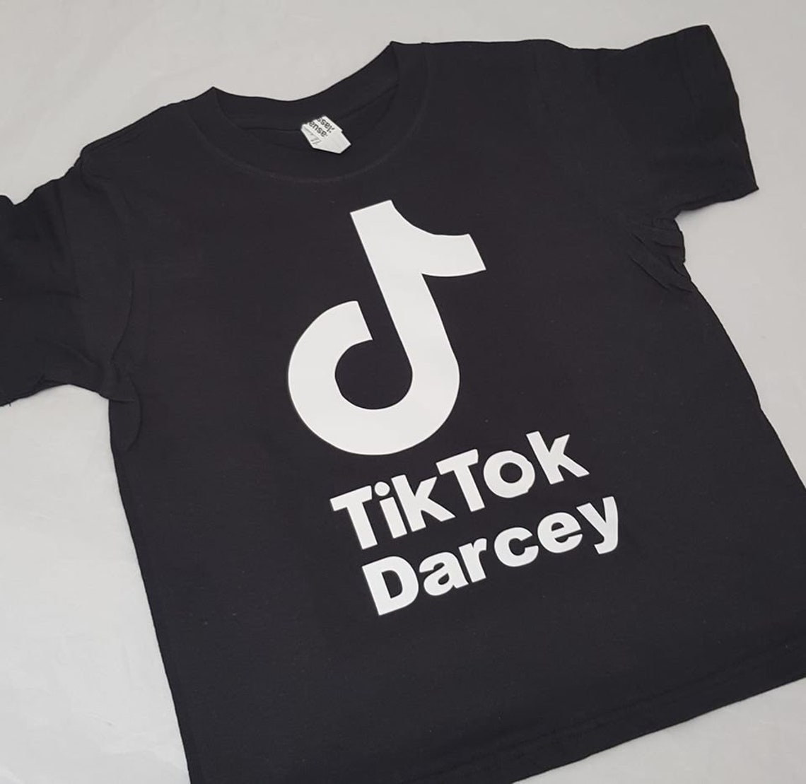 Personalised Tik Tok Tiktok T-shirt Any Name AGE1 13YRS Adult - Etsy