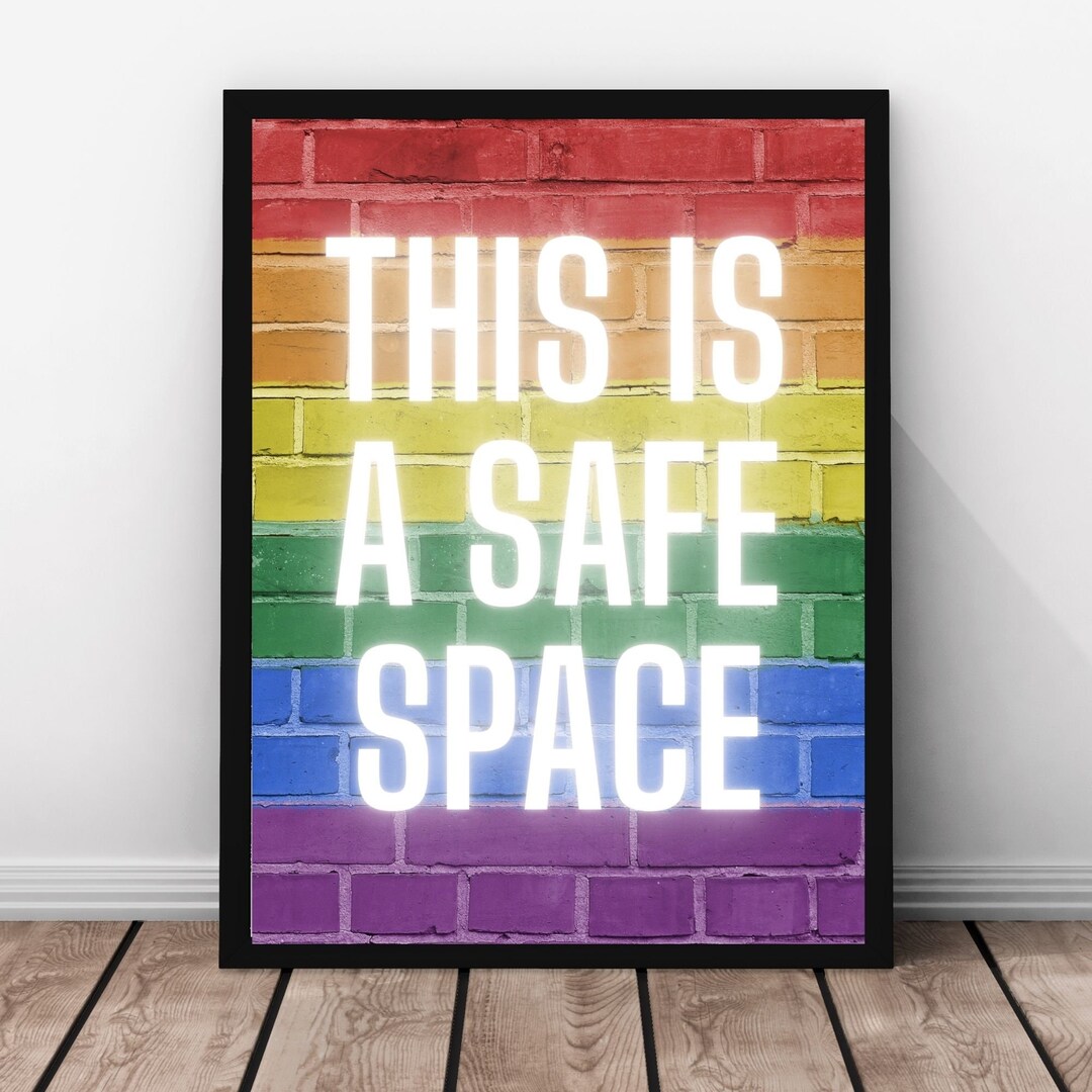 2LGBTQIA Safe Space Wall Art / Equality All Are Welcome Print - Etsy