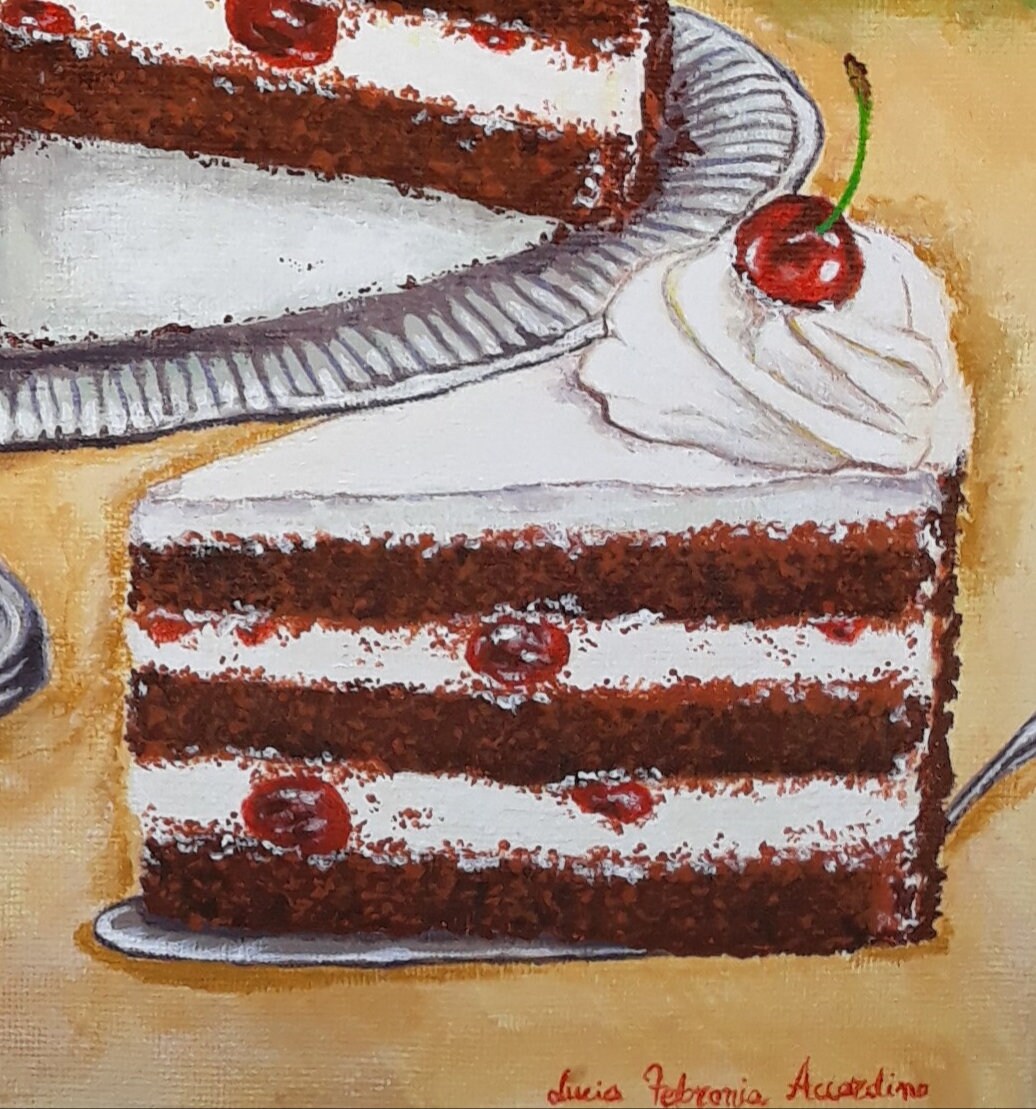 Black Forest Cake Cake Painting Pastry Chef Gifts Cake - Etsy