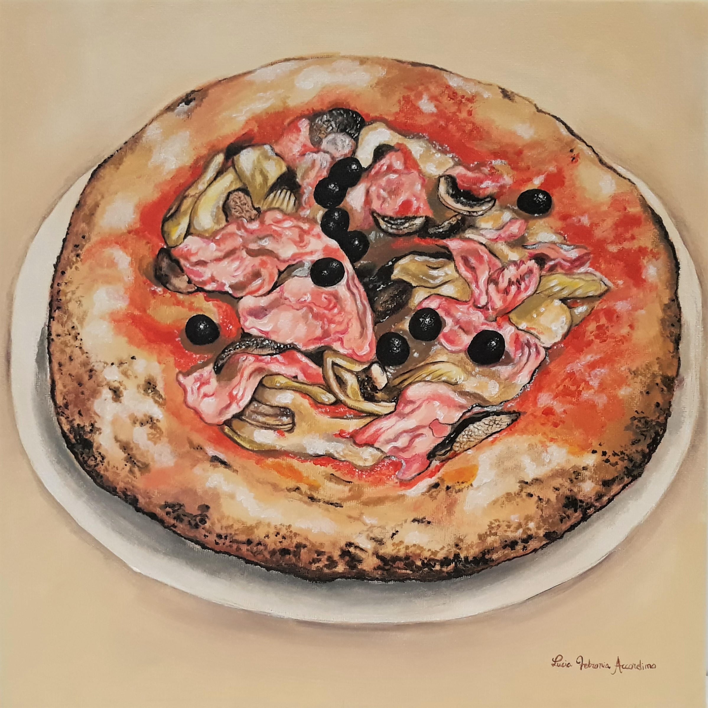 Pizza Painting, Italian Food Art, Food Painting, Kitchen Painting ...