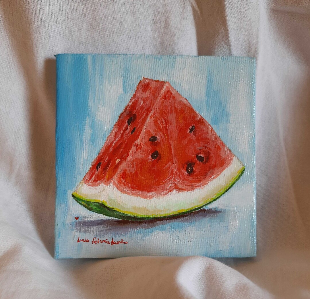 Watermelon Painting, Painting Acrylic, Watermelon Gifts, Watermelon ...