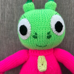 Hand Knitted....ema the Green Alien Soft Toy/plushie Based on the TV ...