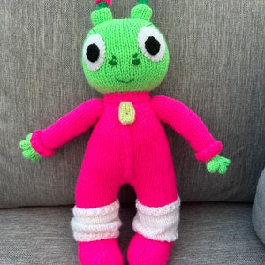 Hand Knitted....ema the Green Alien Soft Toy/plushie Based on the TV ...