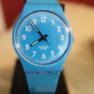 Vintage Light Blue Swatch Watch - 2009 Blue Swiss Swatch Watch for Men ...