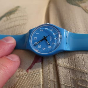 Vintage Light Blue Swatch Watch - 2009 Blue Swiss Swatch Watch for Men ...