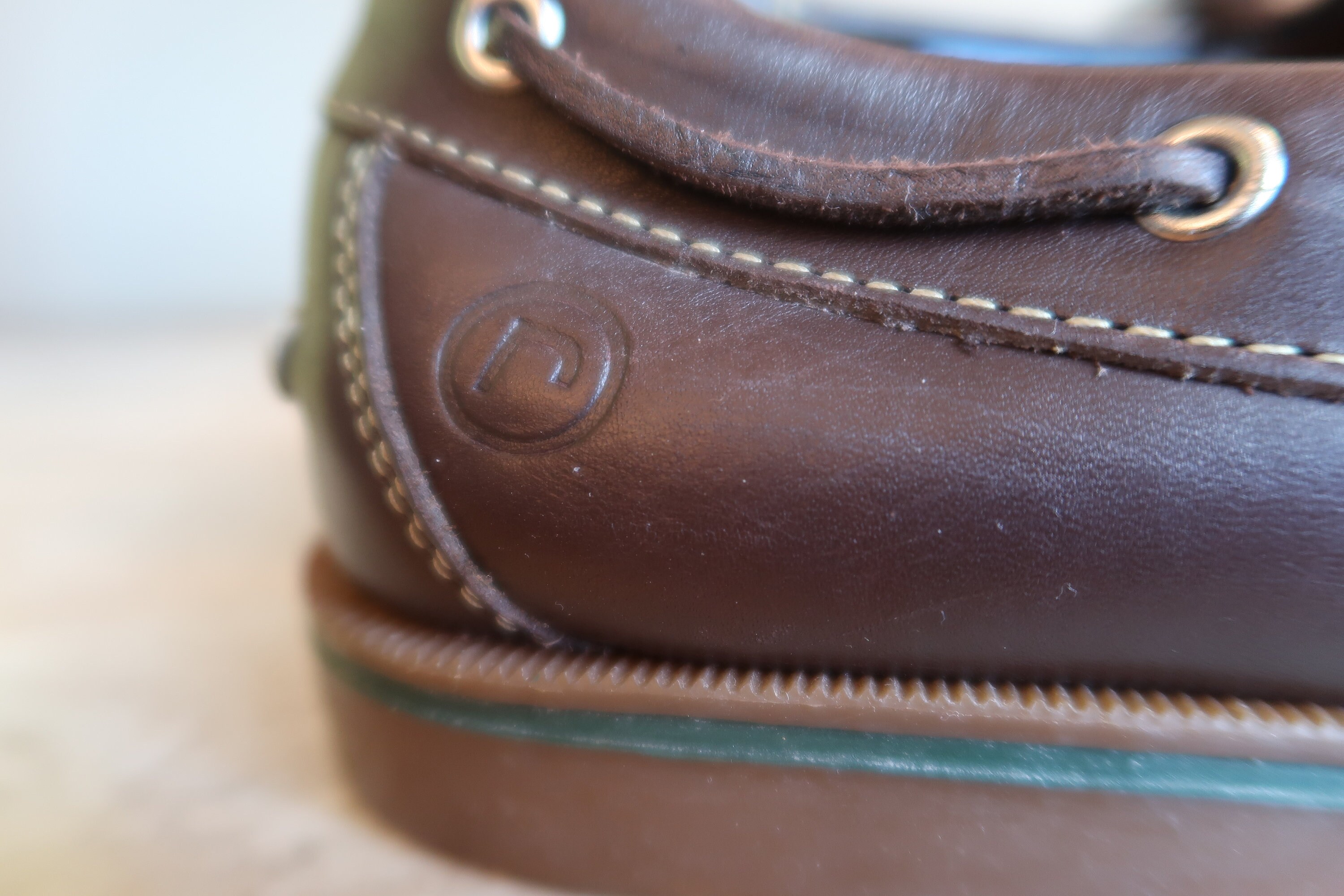 Vintage Rockport Boat Shoes All Leather With Sewn in Rubber Soles Size ...