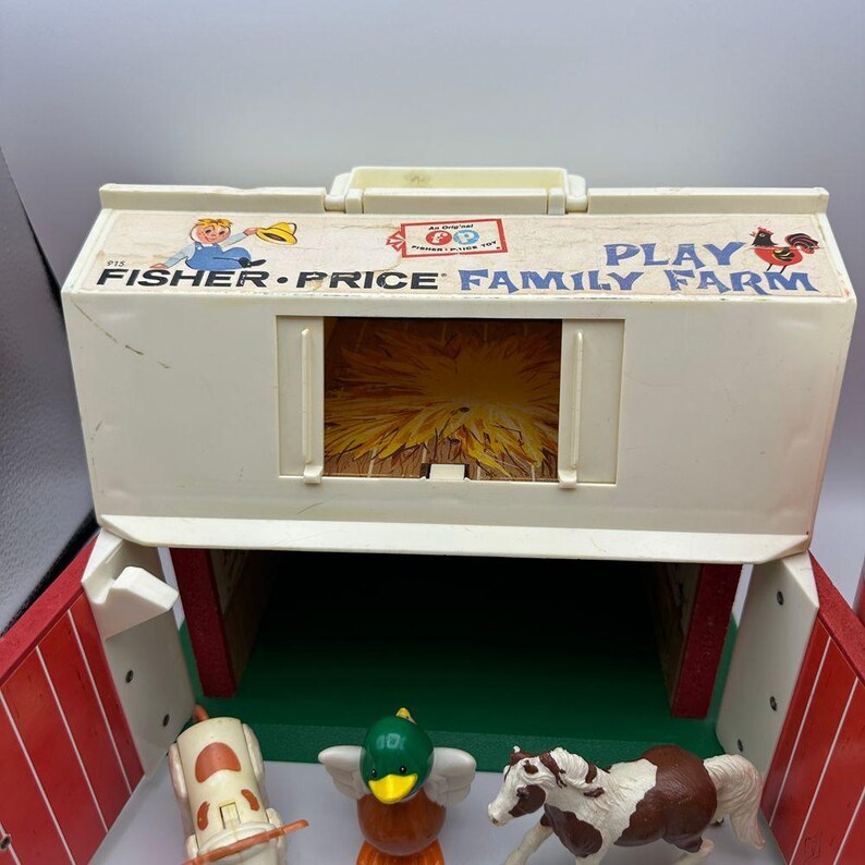 Fisher-price Vintage 80s Family Farm Play Set With Animals Barn Silo ...