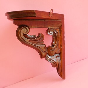 Vintage Wood Corner Corbel Display Antique Wall Wooden Corbel Vintage ...