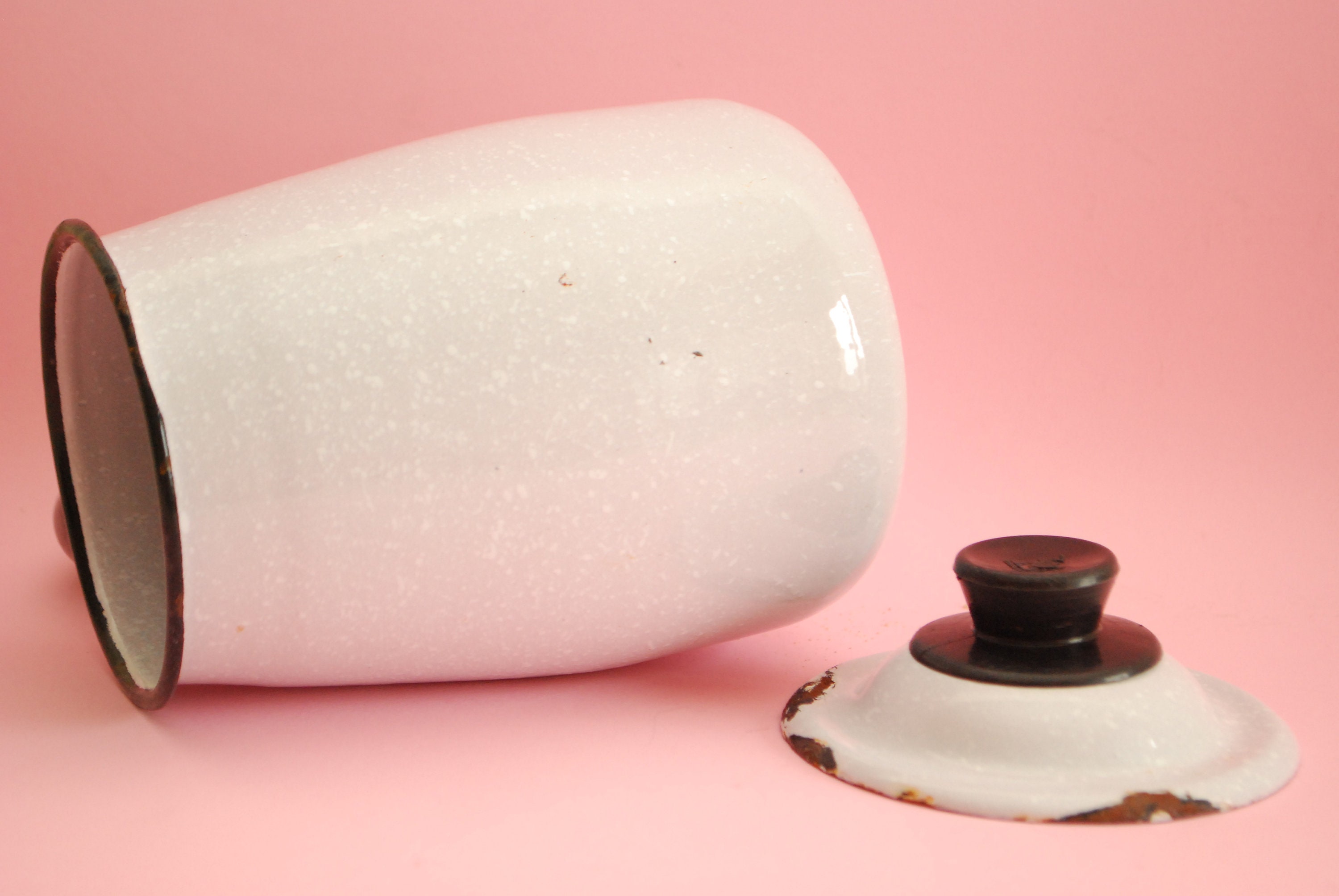 Vintage enamel pot with lid Enamel kettle pot Vintage | Etsy