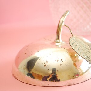 Vintage Apple Shape Glass Box | Vintage Apple Shape Glass Jar | - Etsy