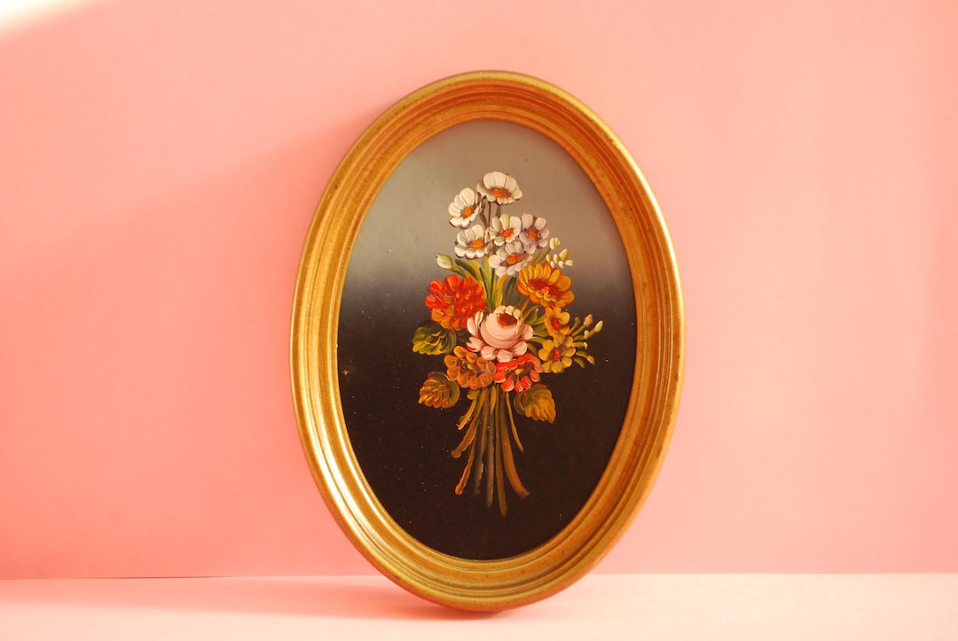 Antique Acrylic Picture Frame Vintage Plastic Frame Vintage Flowers ...