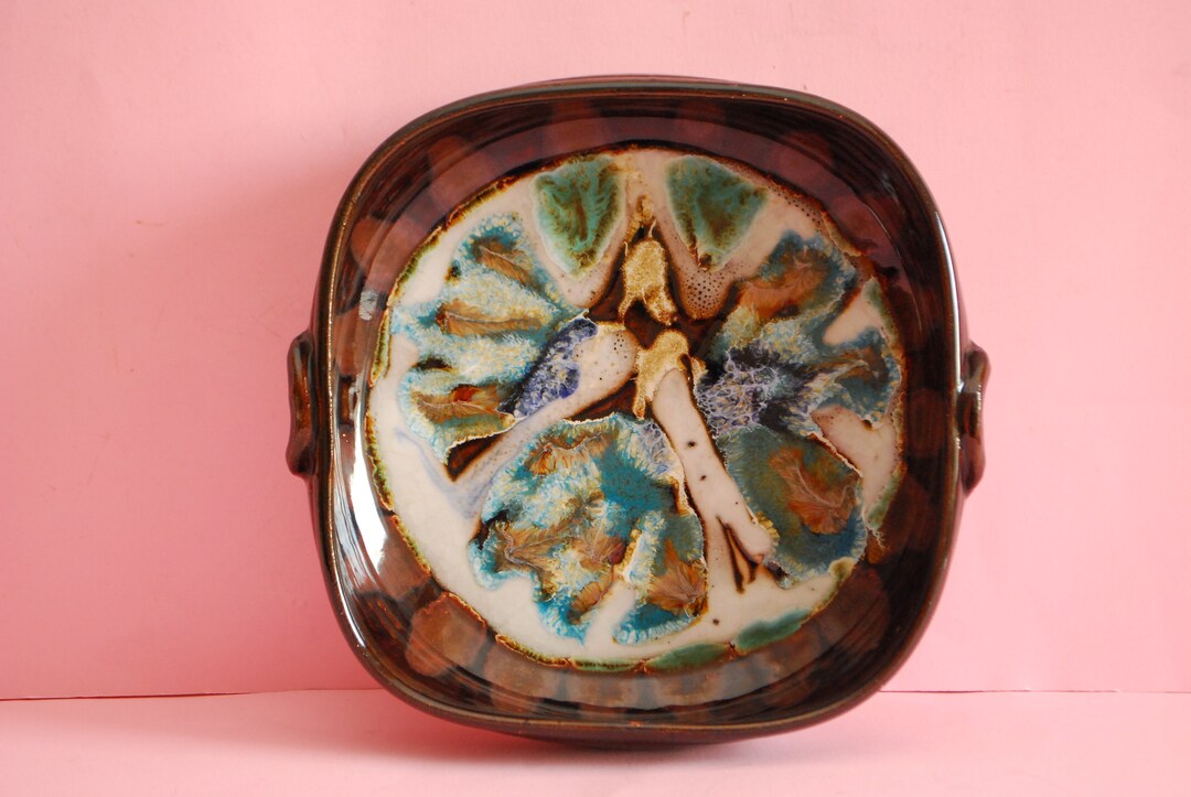 Antique Fruit Bowl, Vintage Dish, Vintage Vide Poche, Stoneware Dish ...