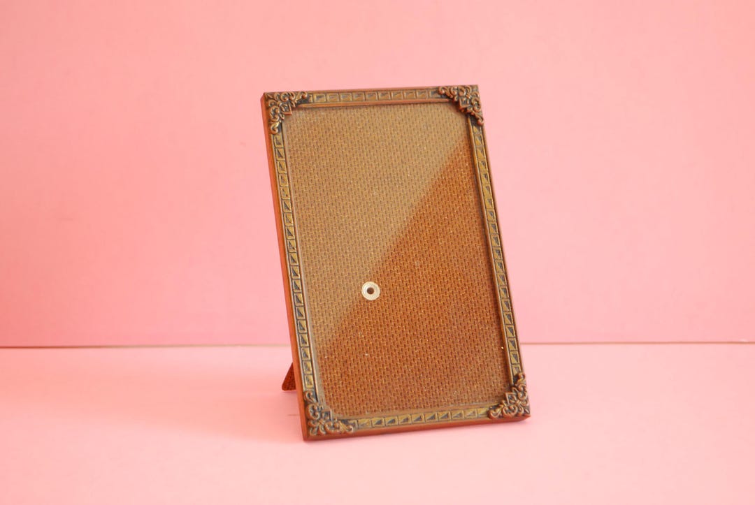 Antique Metal Picture Frame, Tin Frame . Vintage Rectangular Picture ...