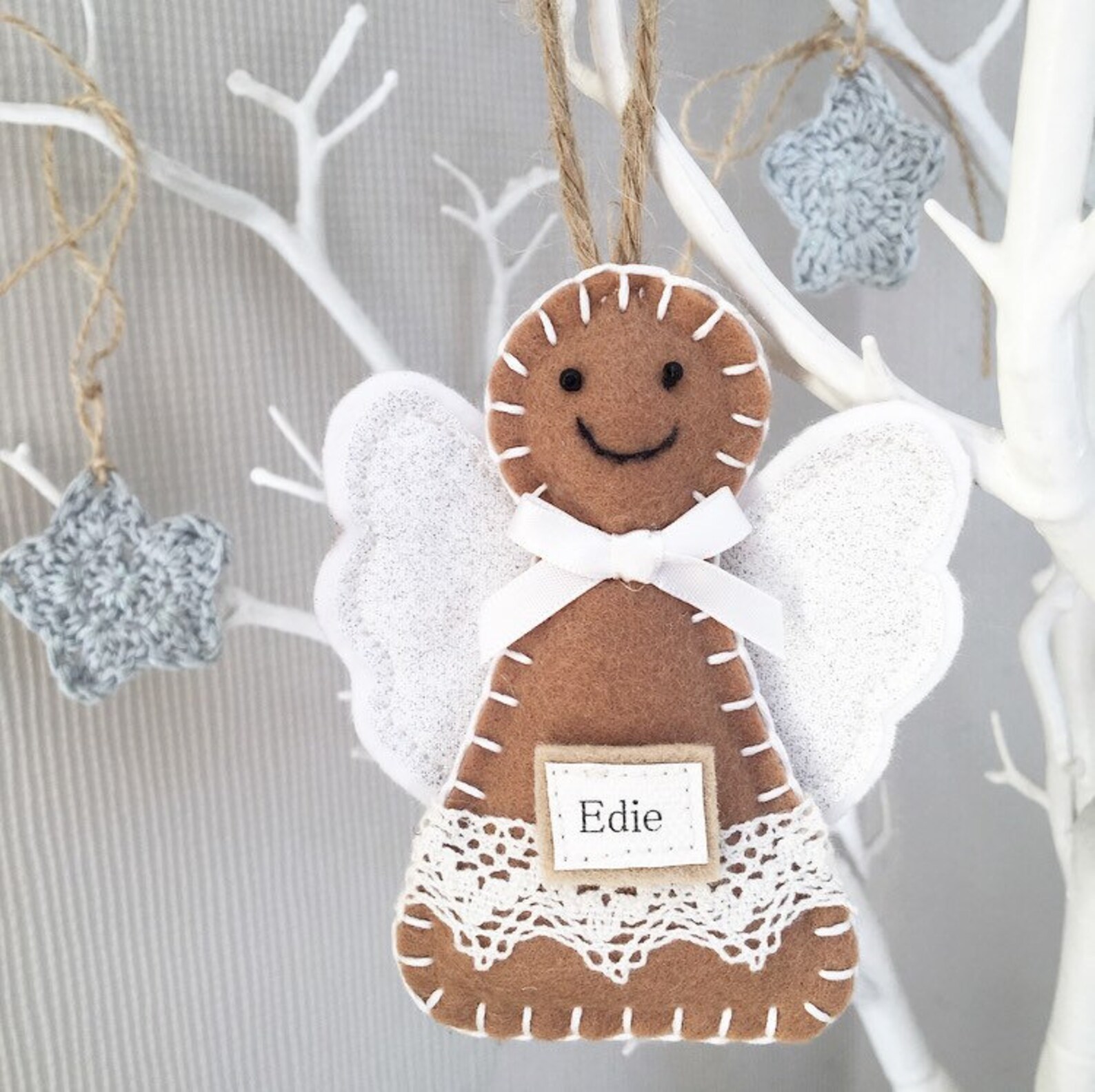 Personalised Gingerbread Angel Angel Decoration Christmas - Etsy