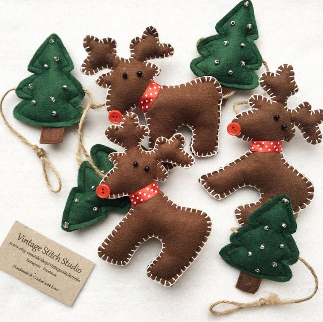 Reindeer Garland - Christmas Garland - Christmas Bunting - Felt ...