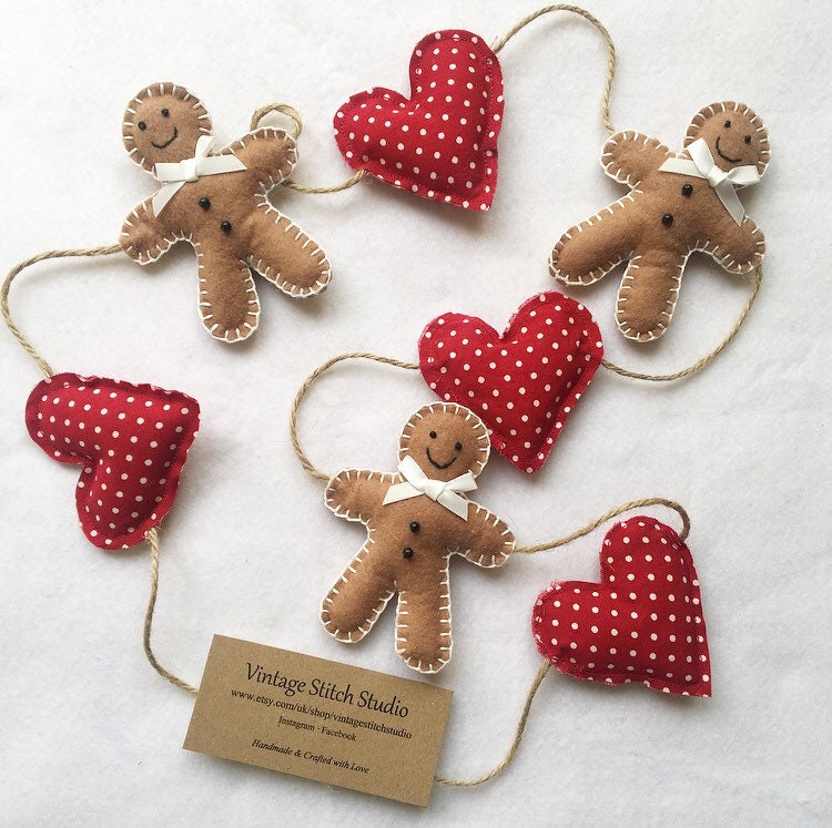 Gingerbread Man Garland Christmas Garland Christmas - Etsy