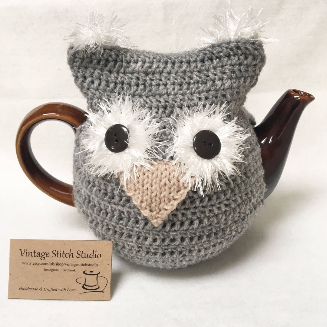 Owl Tea Cosy, Knitted Tea Cosy, Owl Gifts, Hand Knitted Tea Cosy, New ...