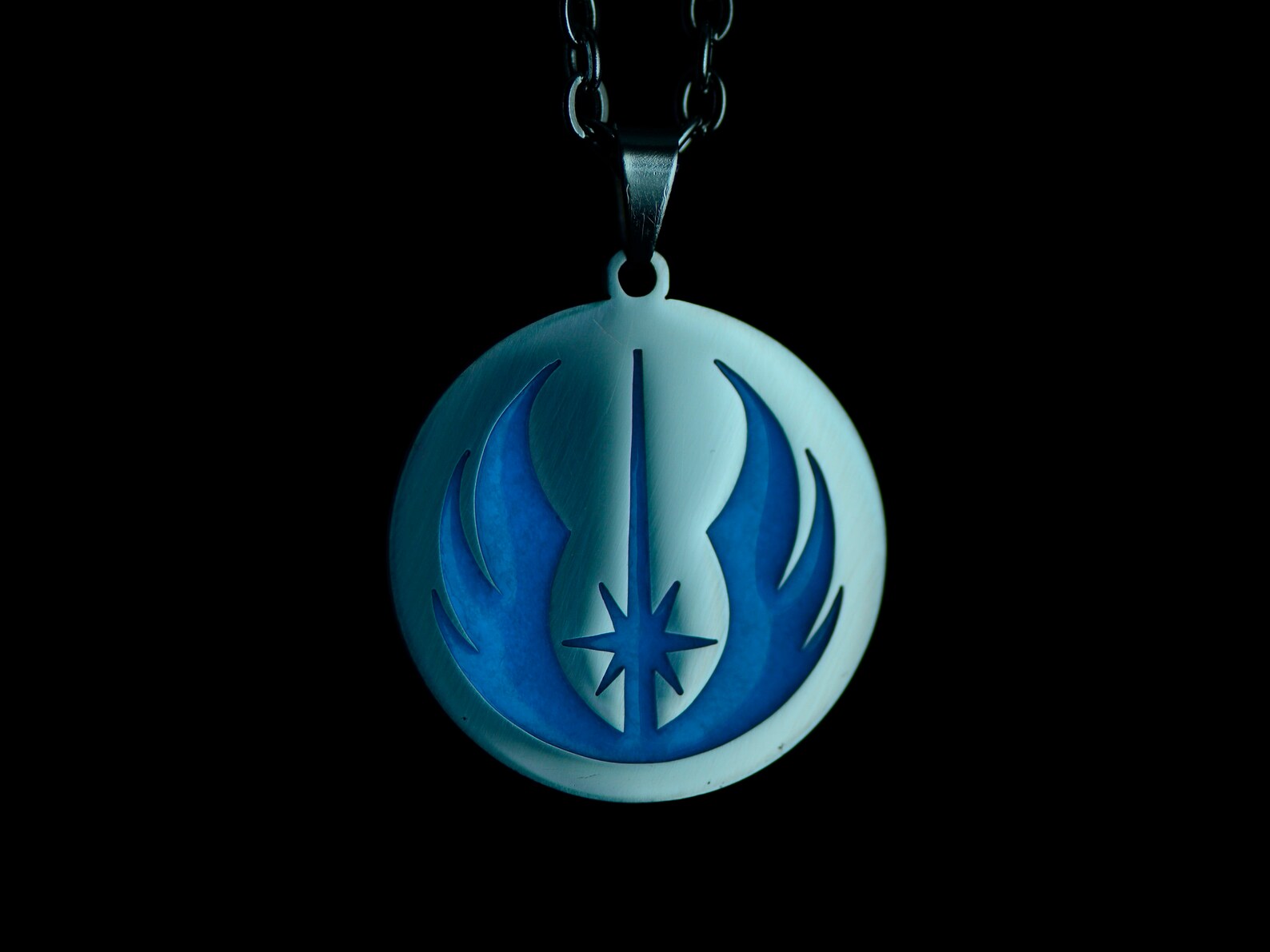 Jedi Necklace Glow in the Dark Jewelry Glowing Jedi Pendant | Etsy
