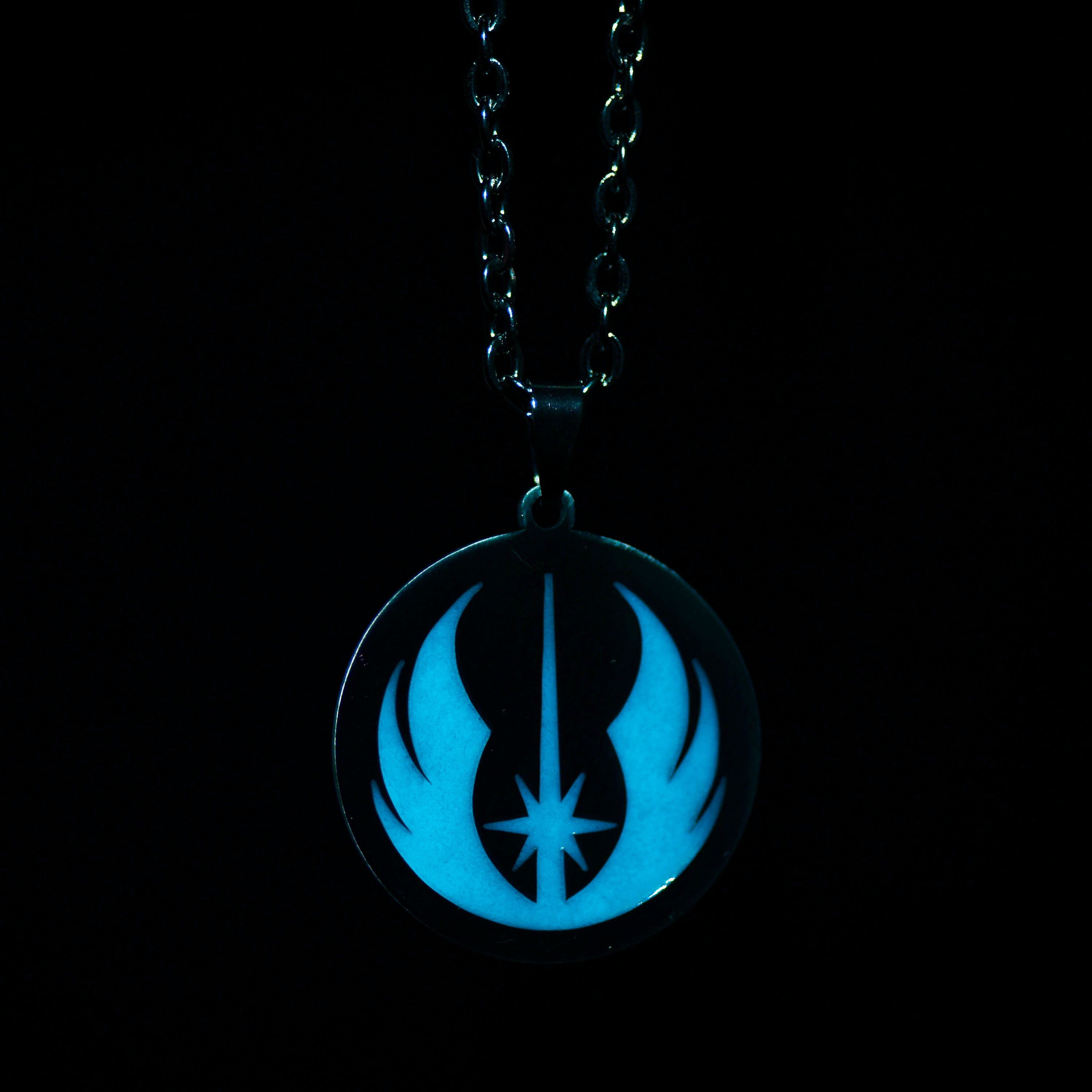 Jedi Necklace Glow in the Dark Jewelry Glowing Jedi Pendant | Etsy