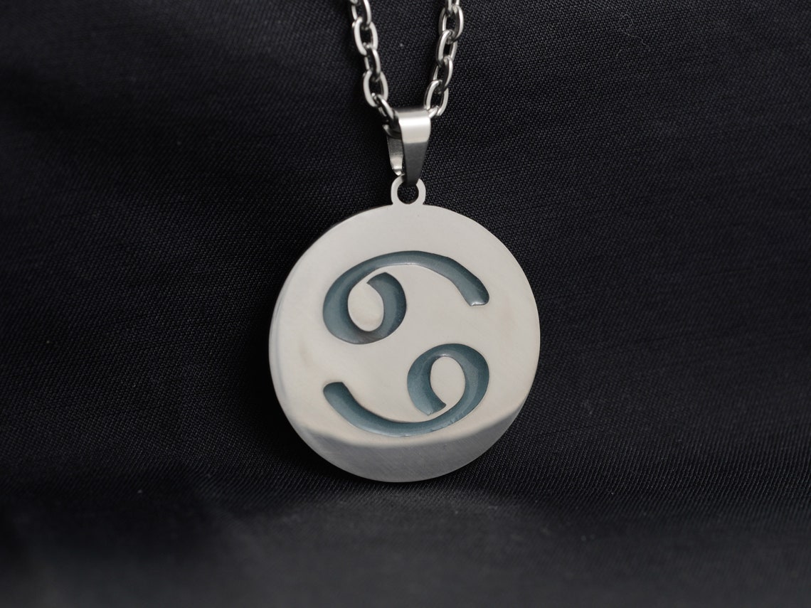 Cancer Necklace Birth Sign Cancer Zodiac Necklace Glow in | Etsy