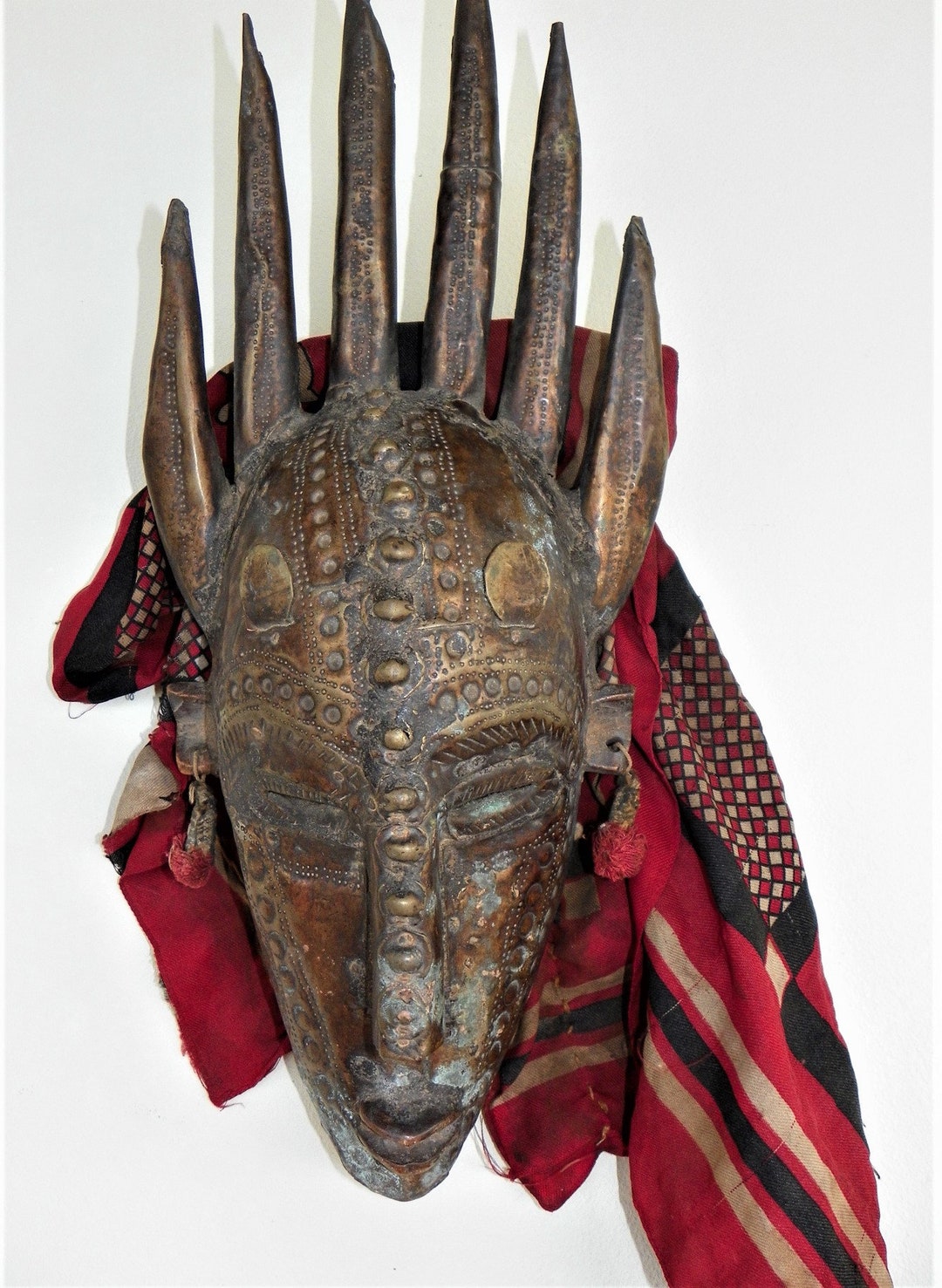 Ceremonial Marka Mask With Head Wrap - Etsy