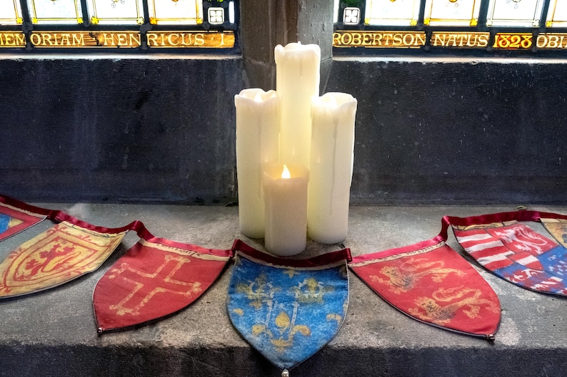 Medieval Style Heraldry Shields Fabric Bunting | Double-sided | 12 ...