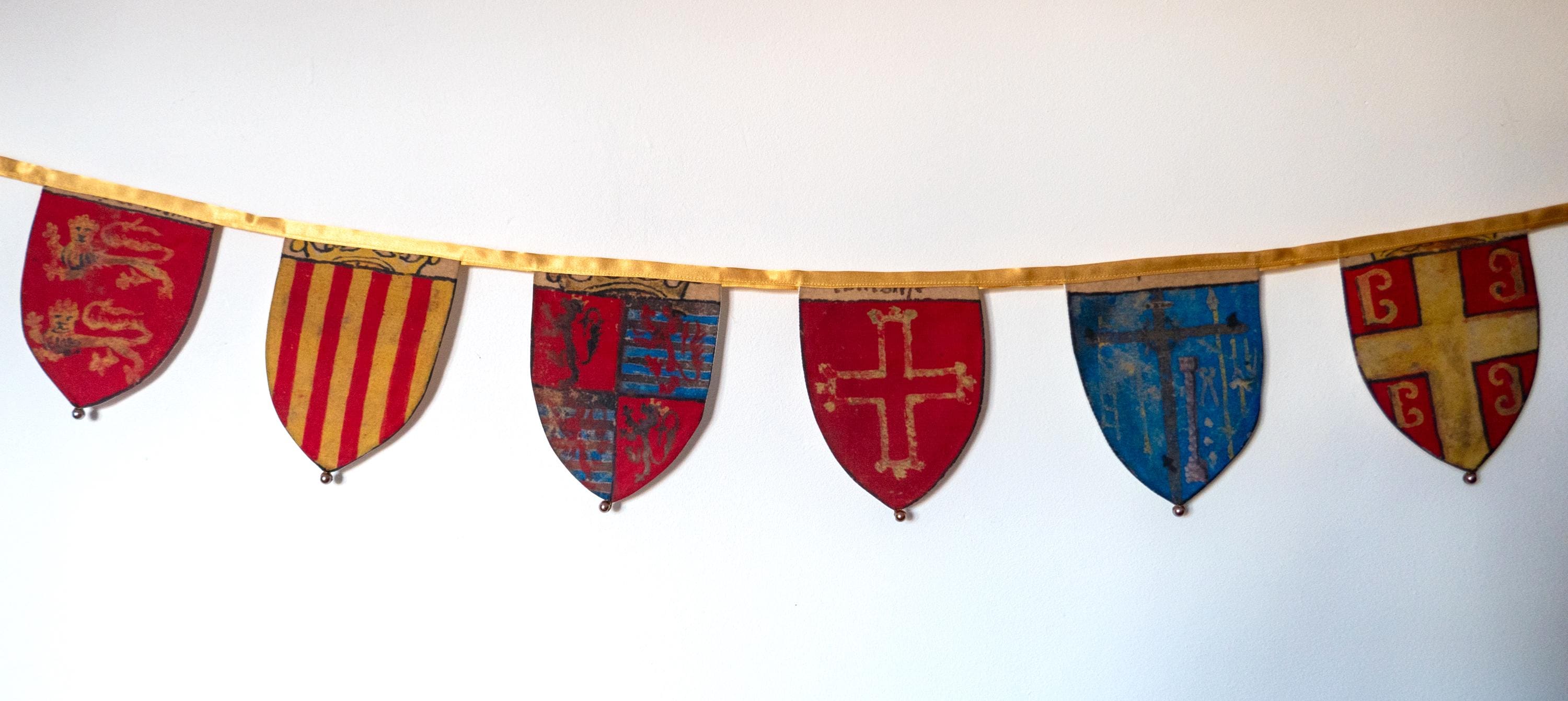 Medieval Style Heraldry Shields Fabric Bunting | Double-sided | 12 ...