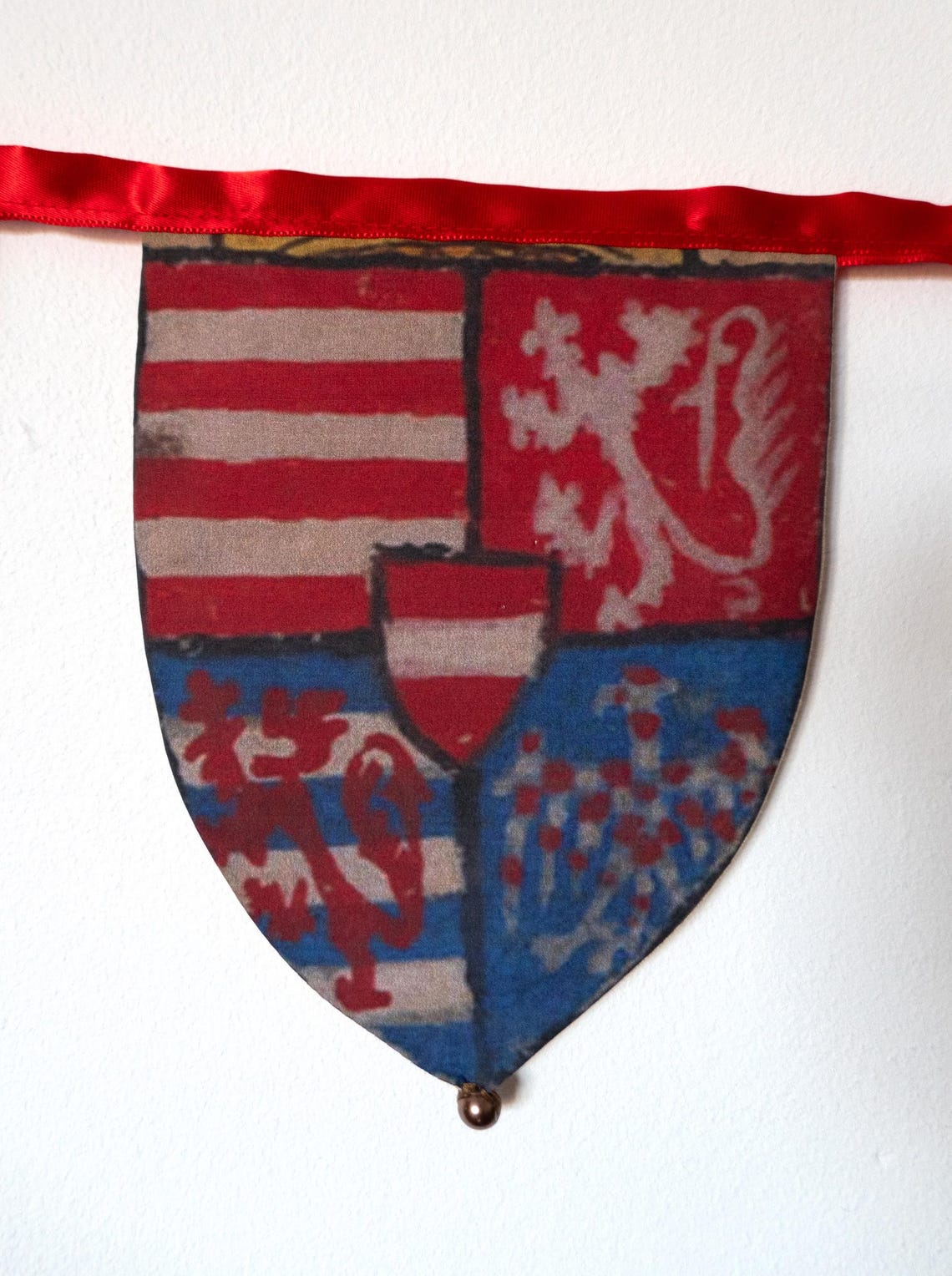Medieval Style Heraldry Shields Fabric Bunting | Double-sided | 12 ...