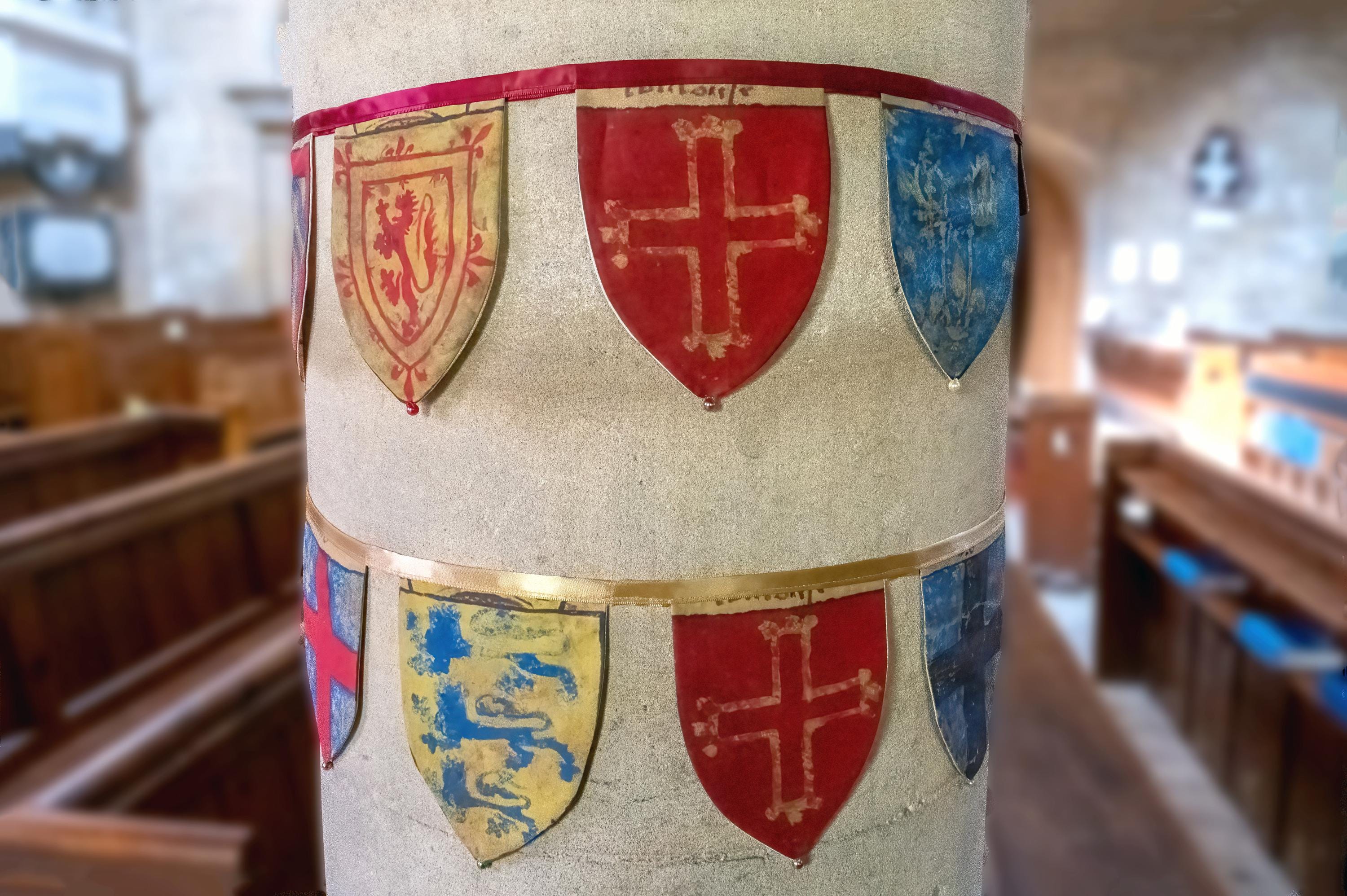Medieval Style Heraldry Shields Fabric Bunting | Double-sided | 12 ...