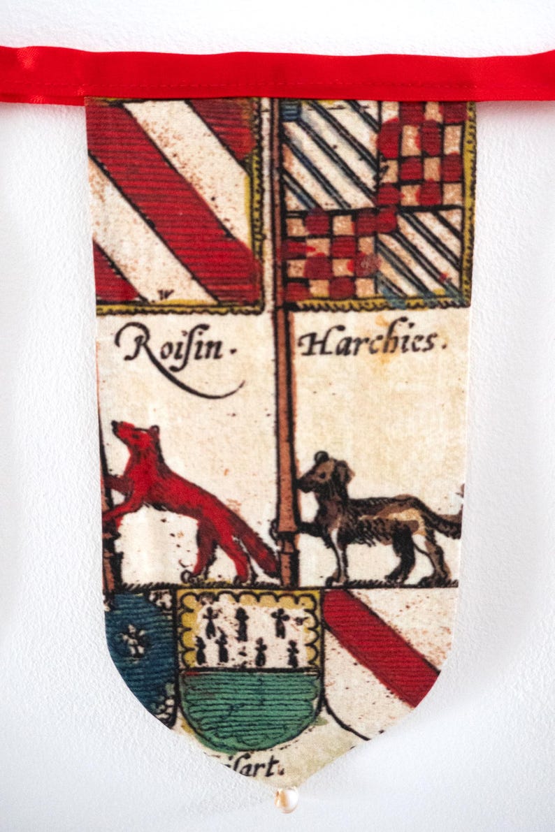 Medieval Style Heraldry Banners and Red Cross Fabric Bunting | Double ...