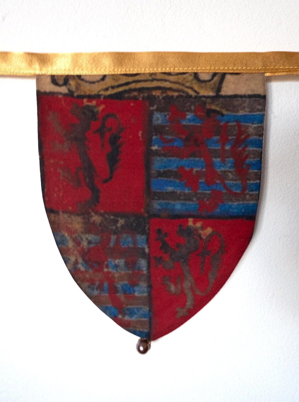 Medieval Style Heraldry Shields Fabric Bunting | Double-sided | 12 ...