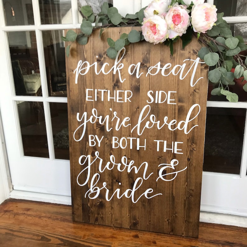 Pick a Seat Sign Open Seating Wedding Sign Wood Wedding - Etsy Pick a Seat Sign Open Seating Wedding Sign Wood Wedding - Etsy