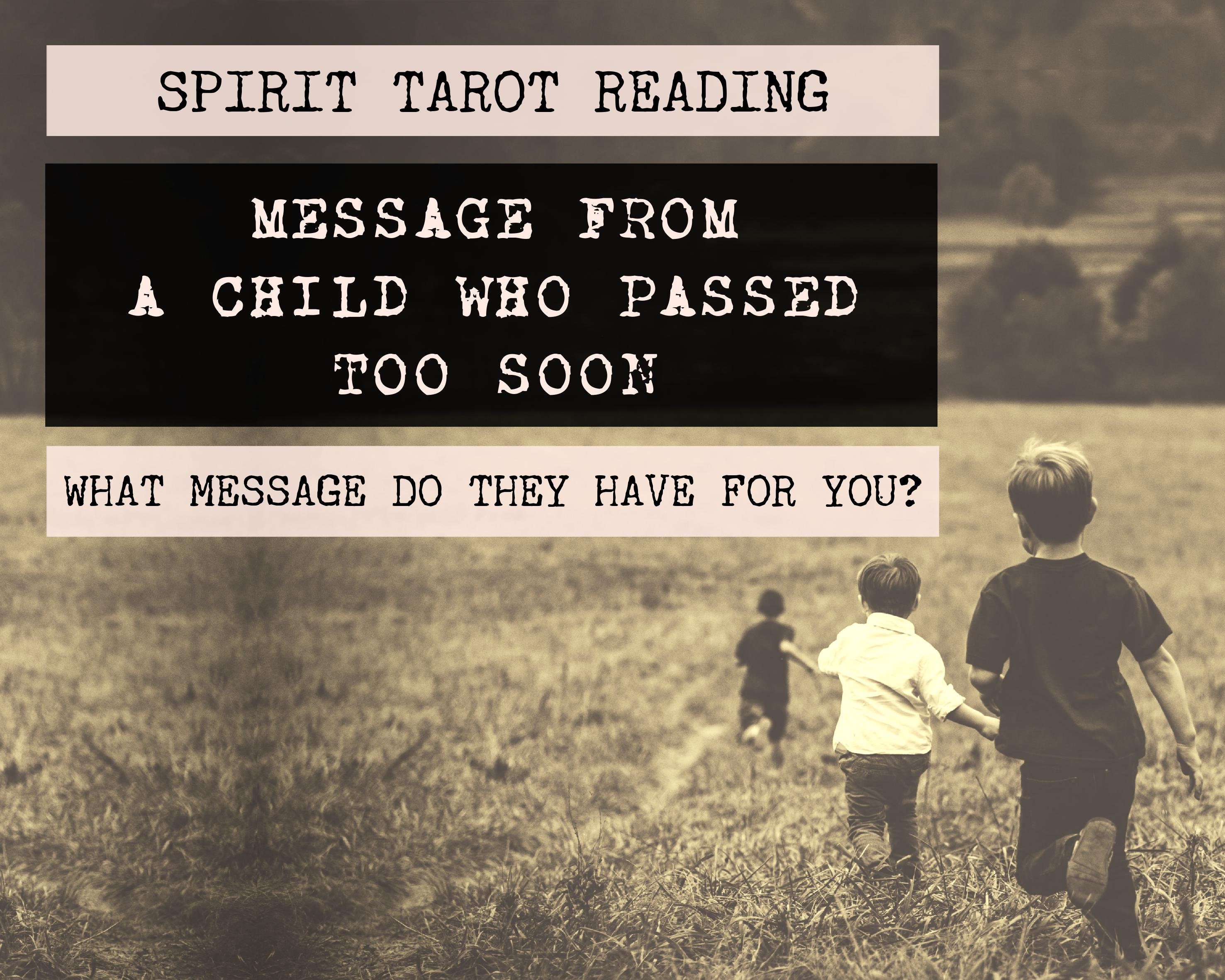 Child Spirit Tarot Reading 4-card Child Reading Mediumship A Message ...