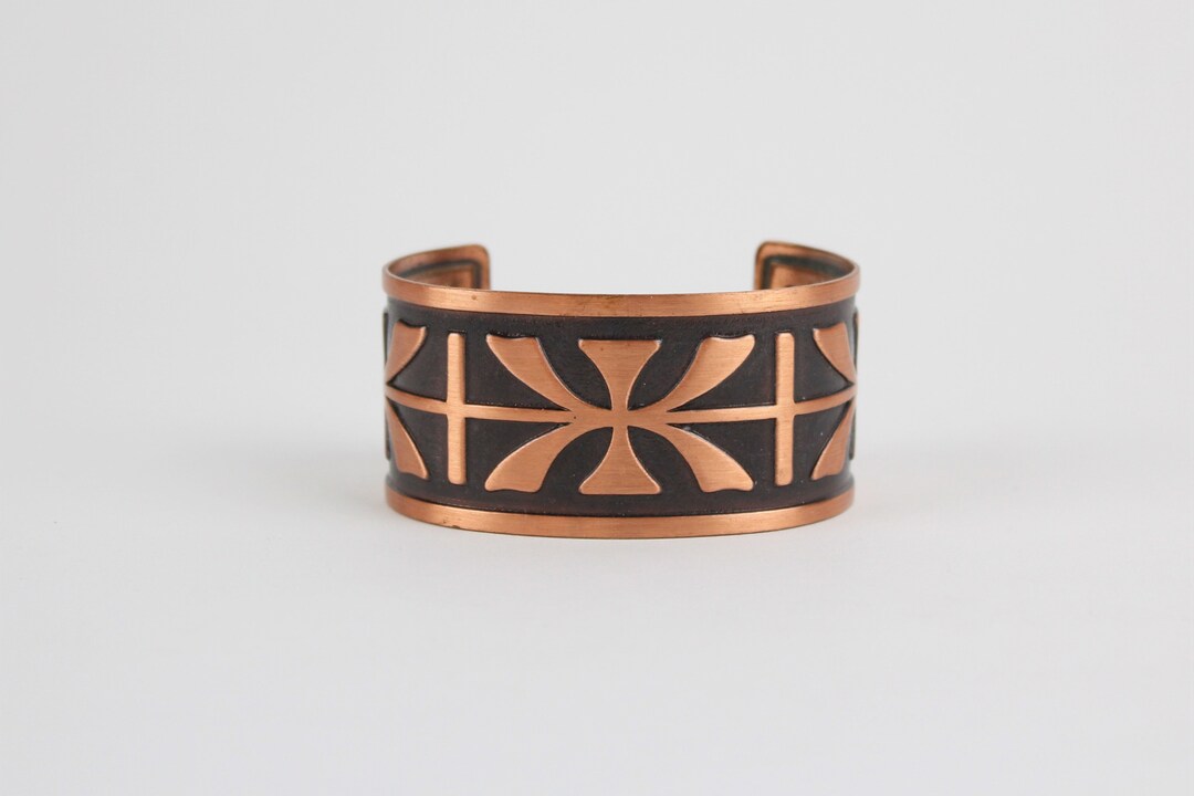 Vintage Copper Cuff Bracelet Southwestern Modernist Wheeler ...