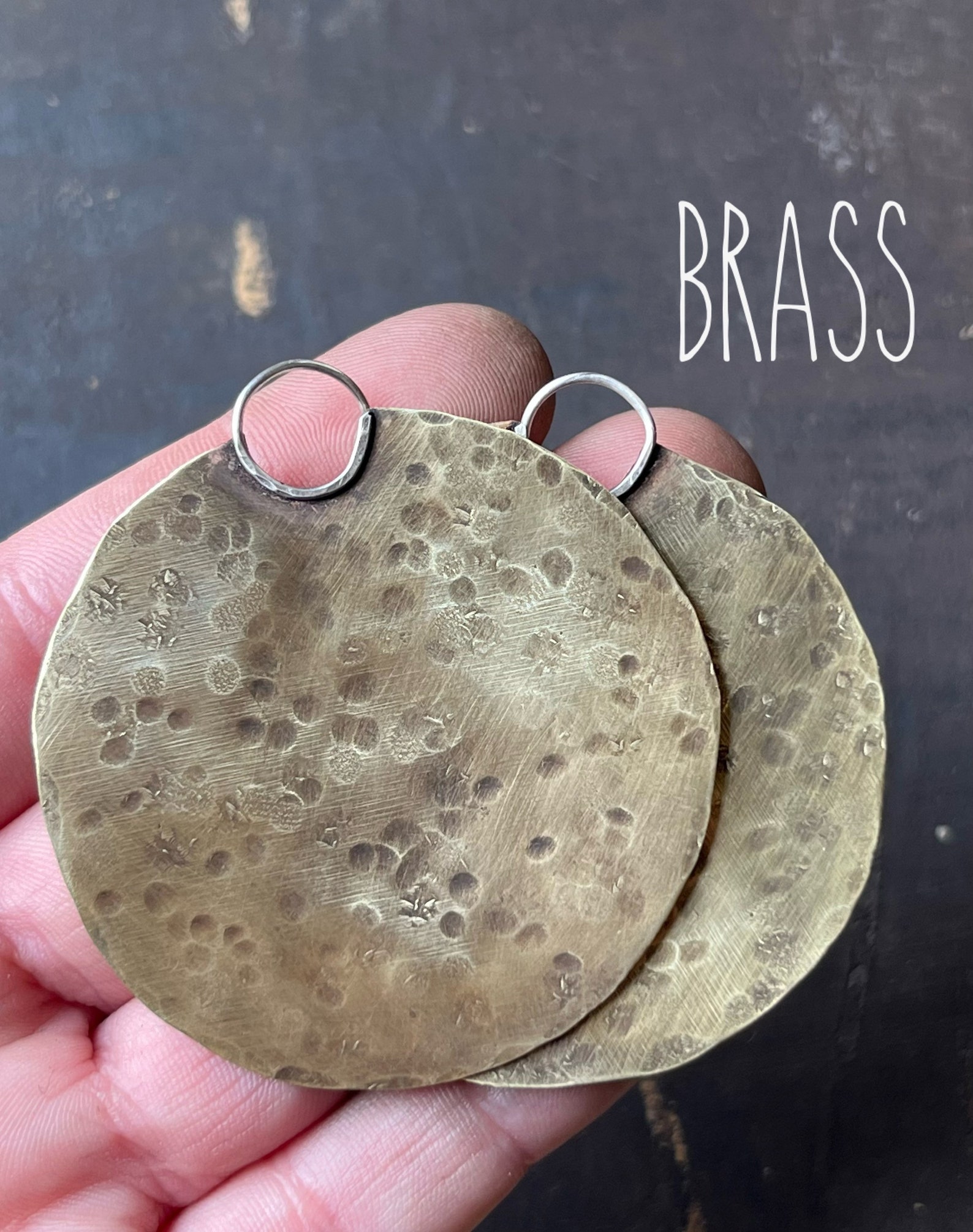 Hammered Shield Hoops - Etsy