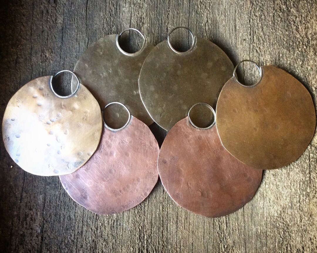 Hammered Shield Hoops - Etsy