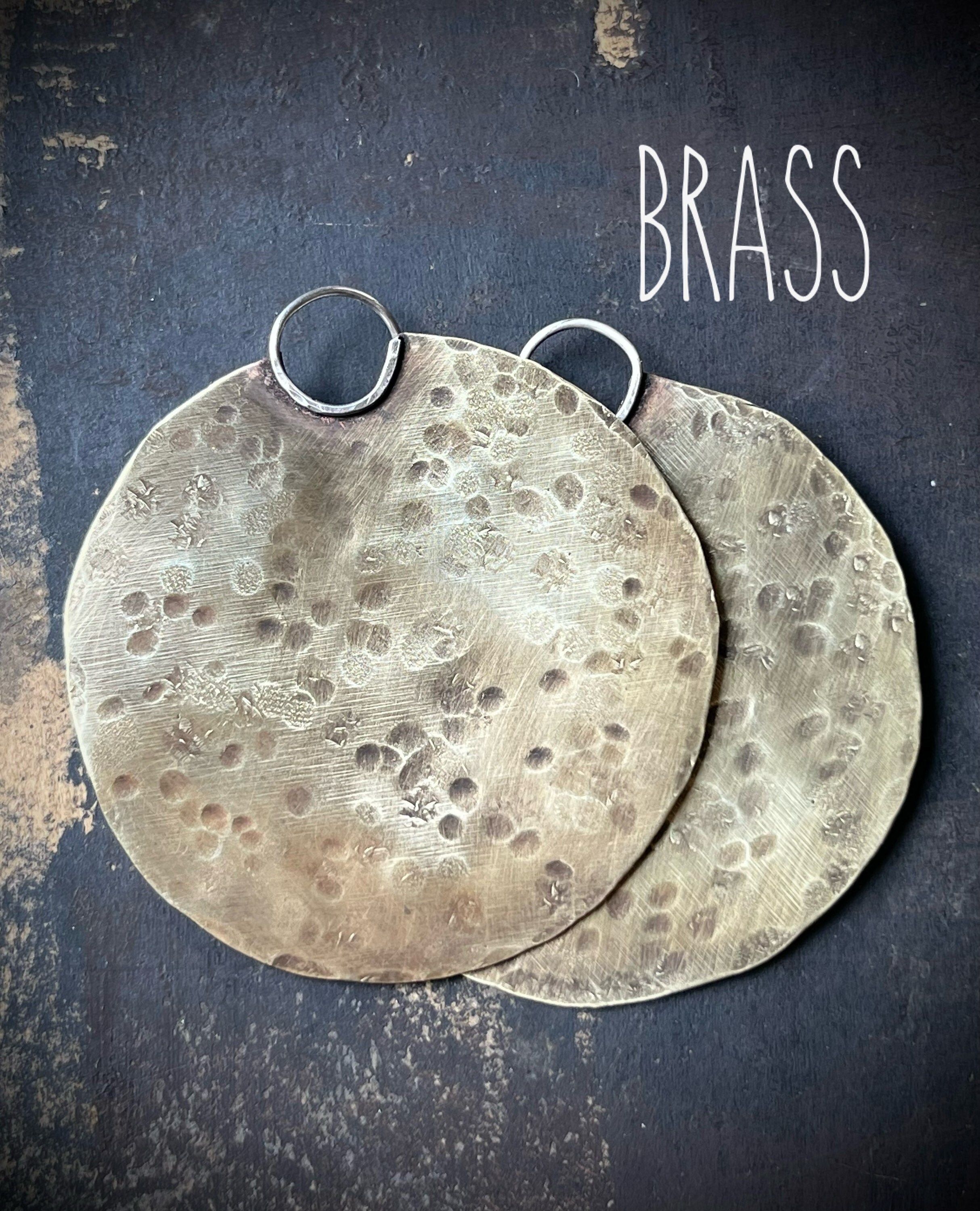 Hammered Shield Hoops - Etsy