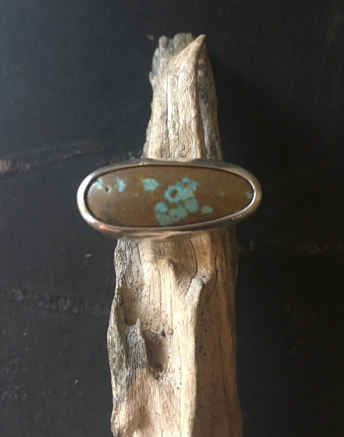 Size 8.5 Boulder Ribbon Horizontal Turquoise Ring - Etsy