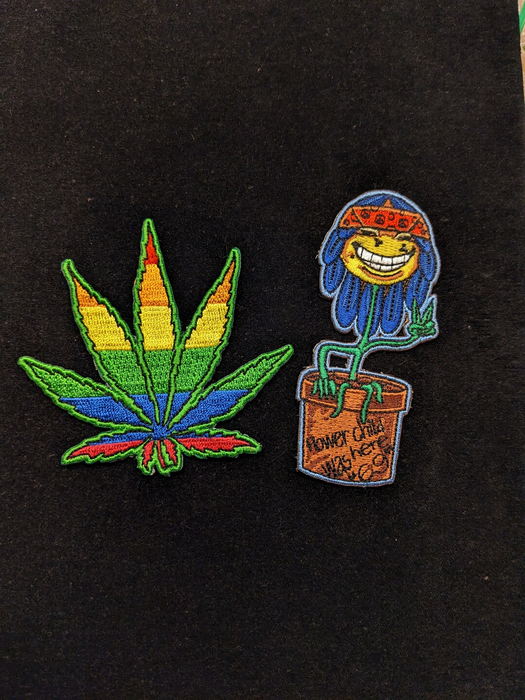 Vintage Stoner Marijuana Rainbow Weed Leaf Flower Child Patch - Etsy